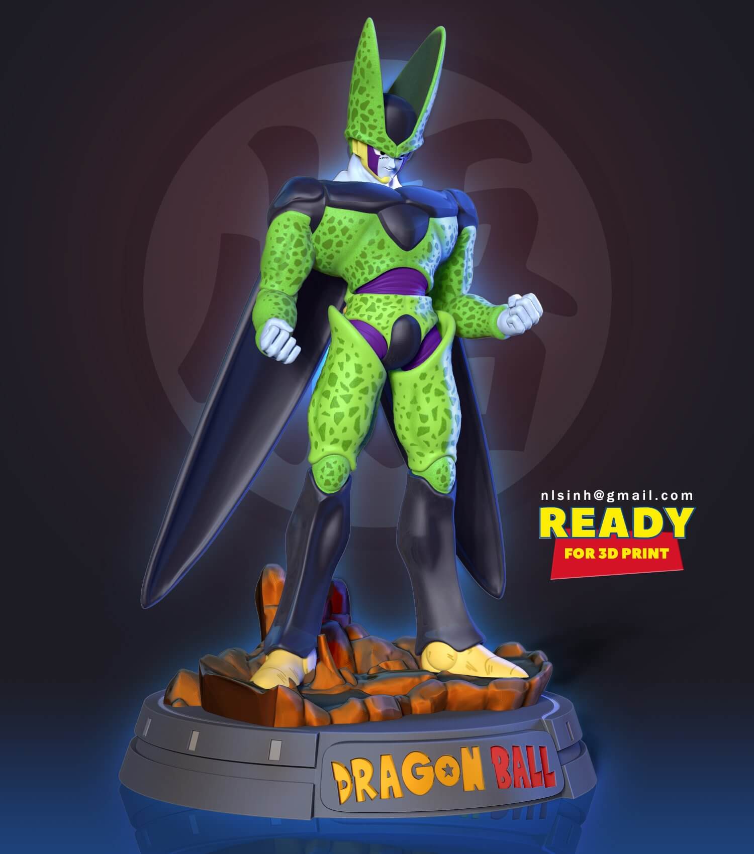 Cell - Dragon Ball 3D Model by Sinh Nguyen