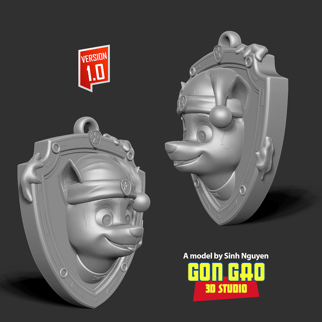 Chase - Christmas Medal 3D Print Model by Sinh Nguyen