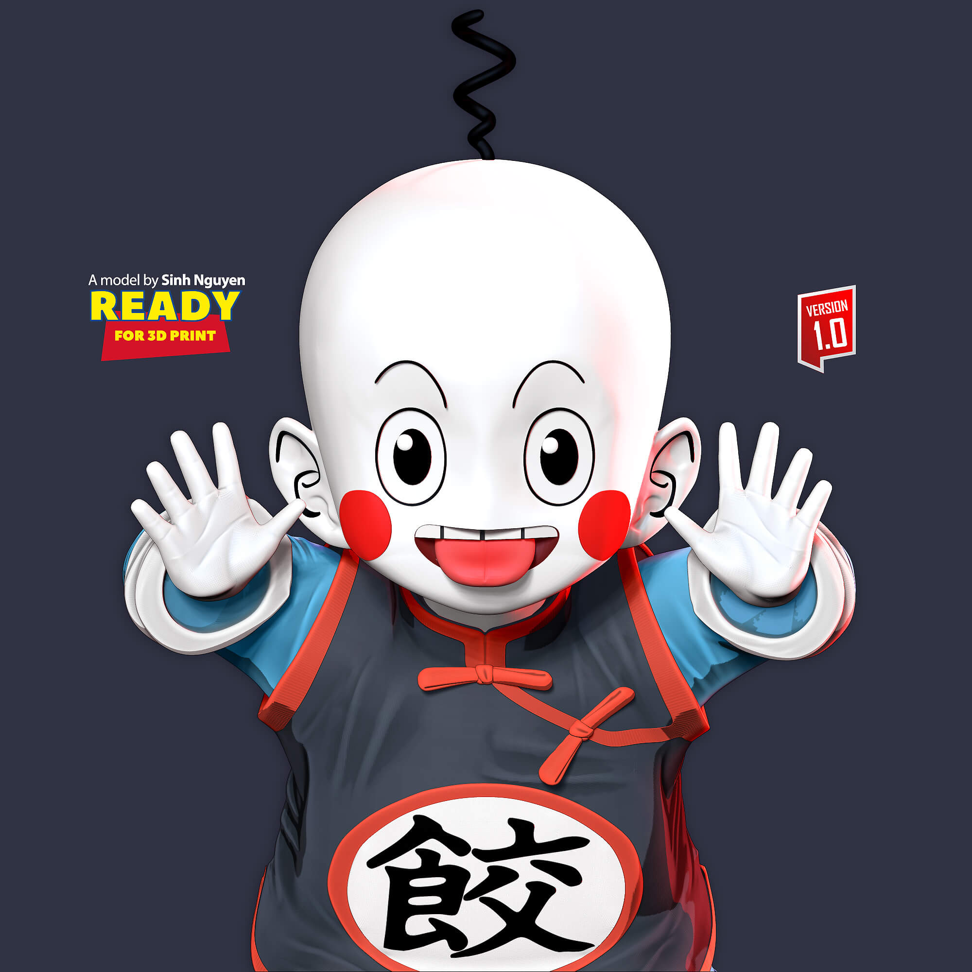 Chiaotzu - Dragon Ball Fanart 3D Print Model by Sinh Nguyen