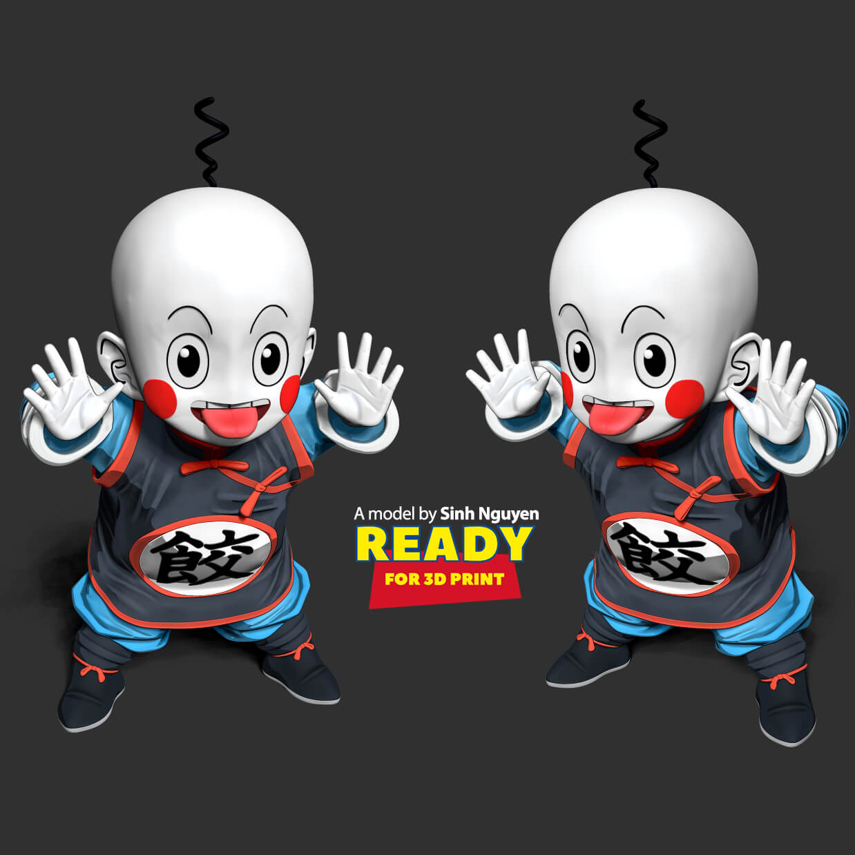 Chiaotzu - Dragon Ball Fanart 3D Print Model by Sinh Nguyen