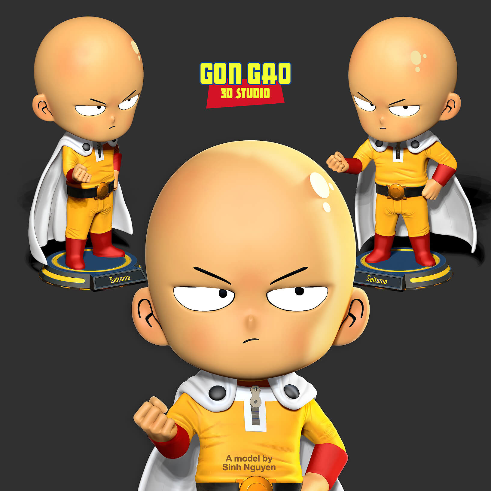 Chibi Saitama - 3D Model by Sinh Nguyen