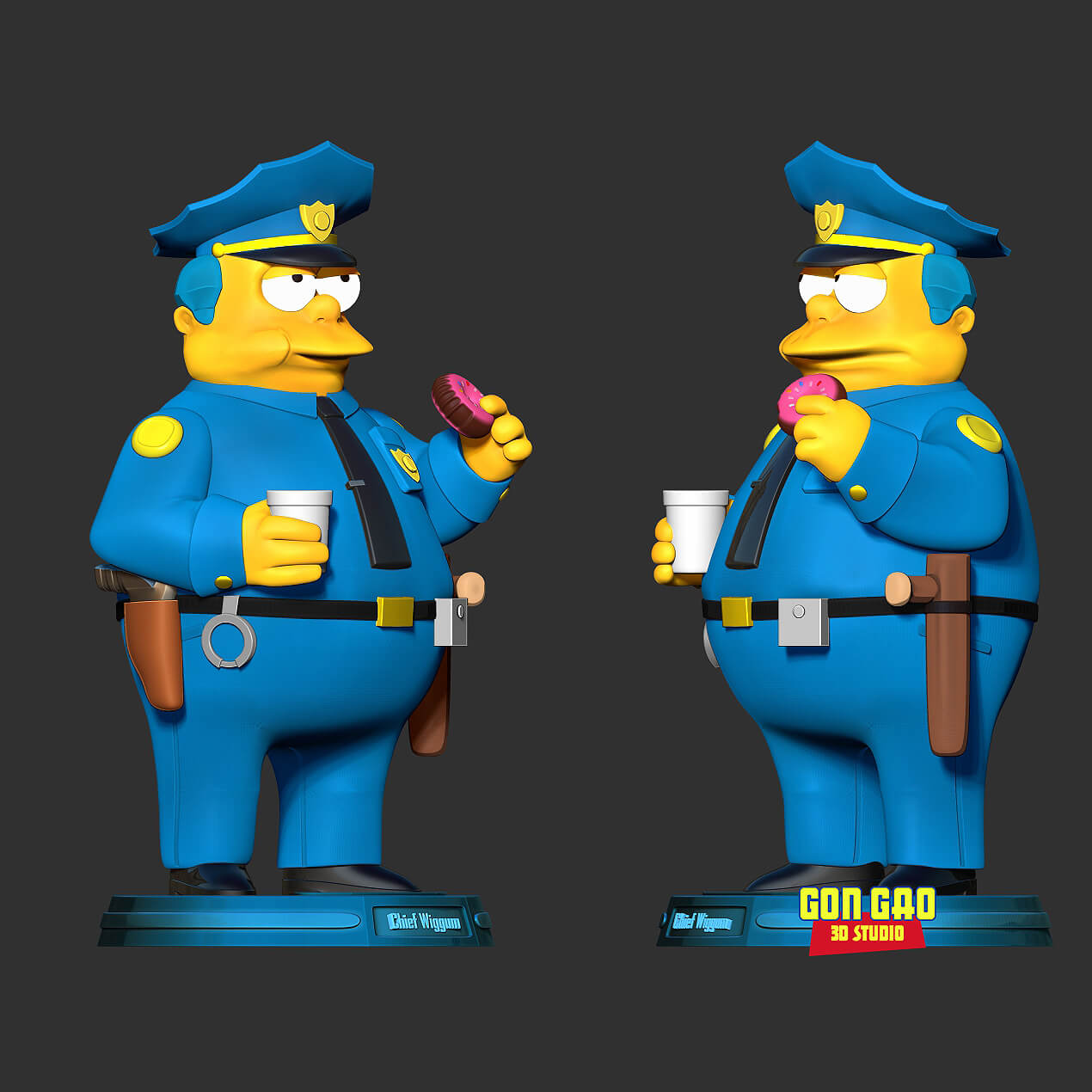 Chief Wiggum - The Simpsons Fanart 3D Model by Sinh Nguyen