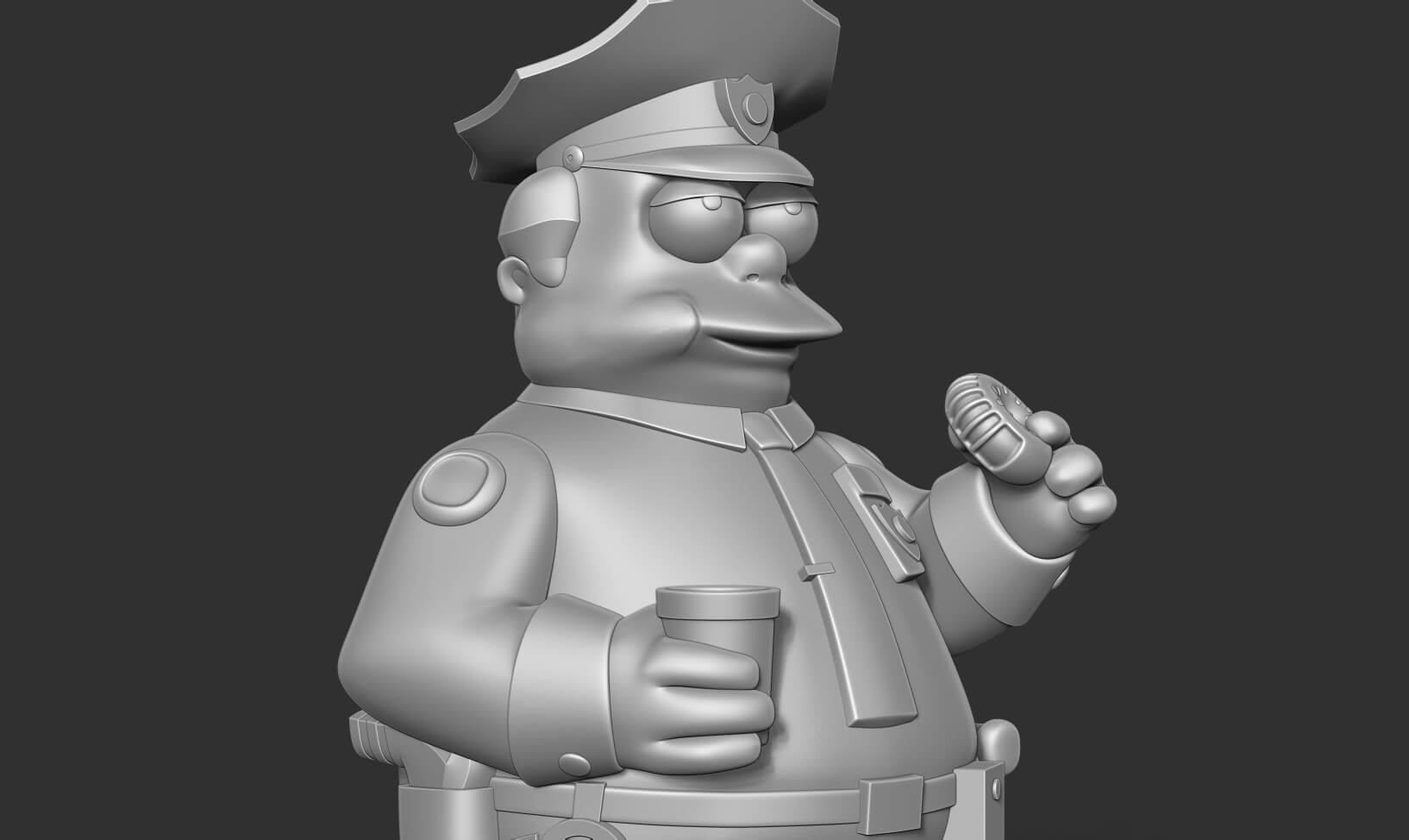 Chief Wiggum - The Simpsons Fanart 3D Model by Sinh Nguyen