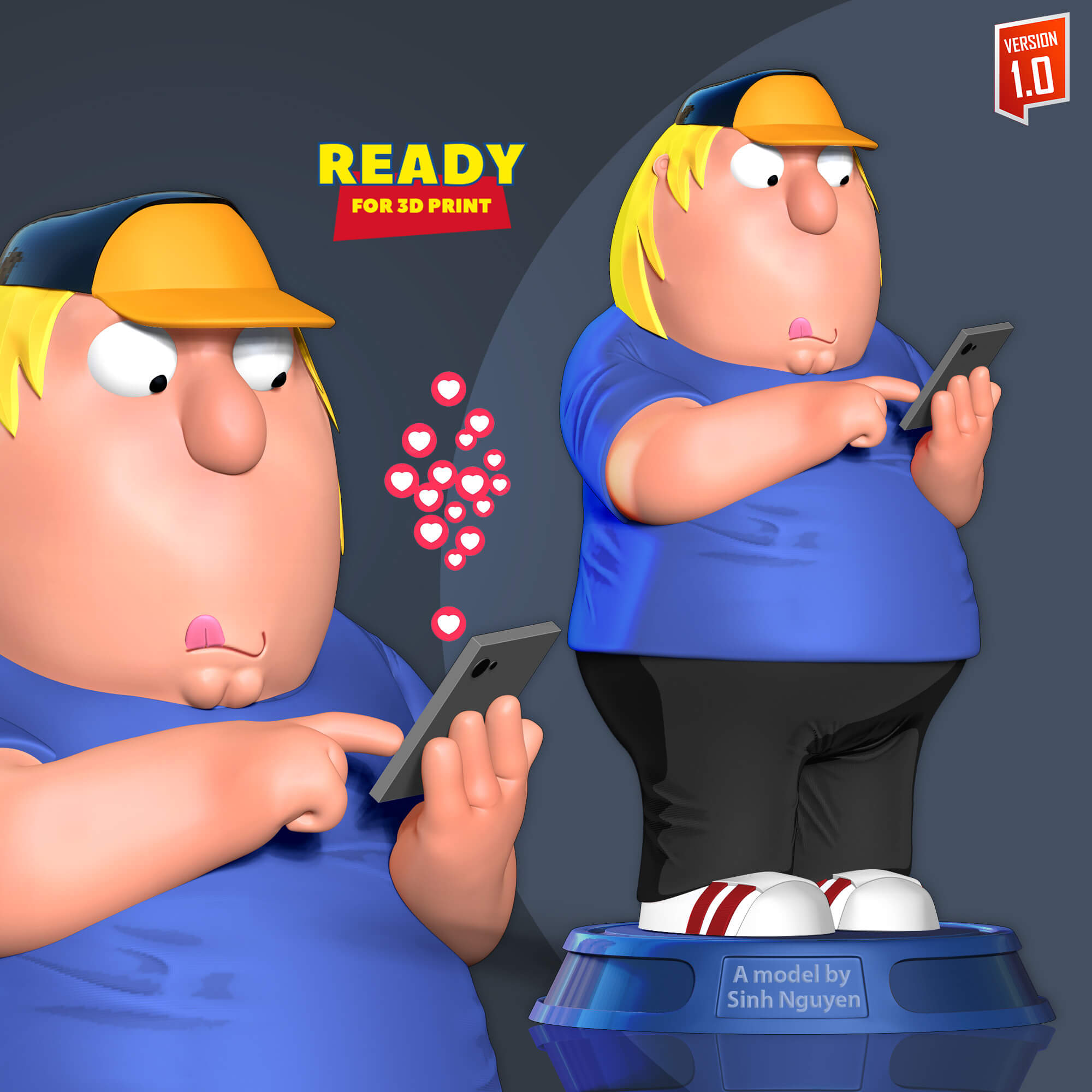Chris Griffin - Family Guy Fanart 3D Model by Sinh Nguyen