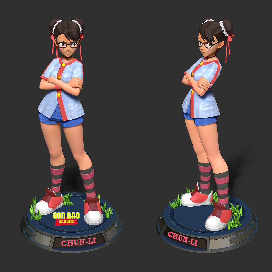 Chun-Li - Ready To Fight 3D Model by Sinh Nguyen