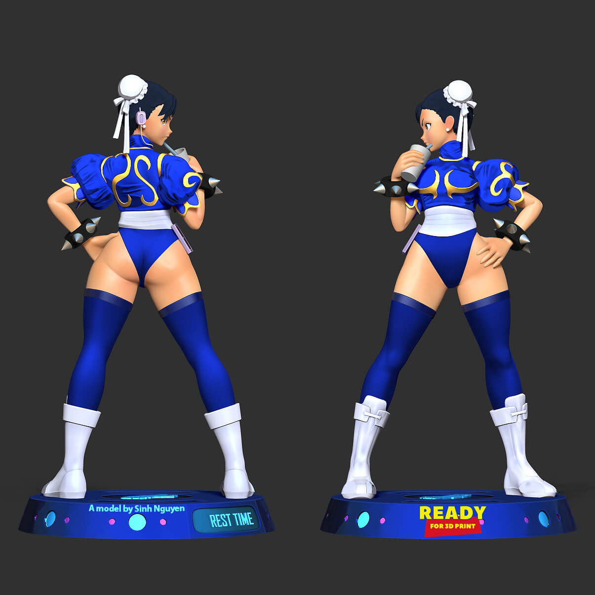 Chun-Li - Street Fighter Fanart 3D Model by Sinh Nguyen