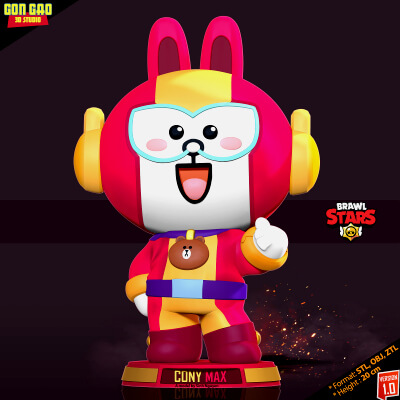 Cony Max - Brawl Stars Fan Art 3D Model by Sinh Nguyen