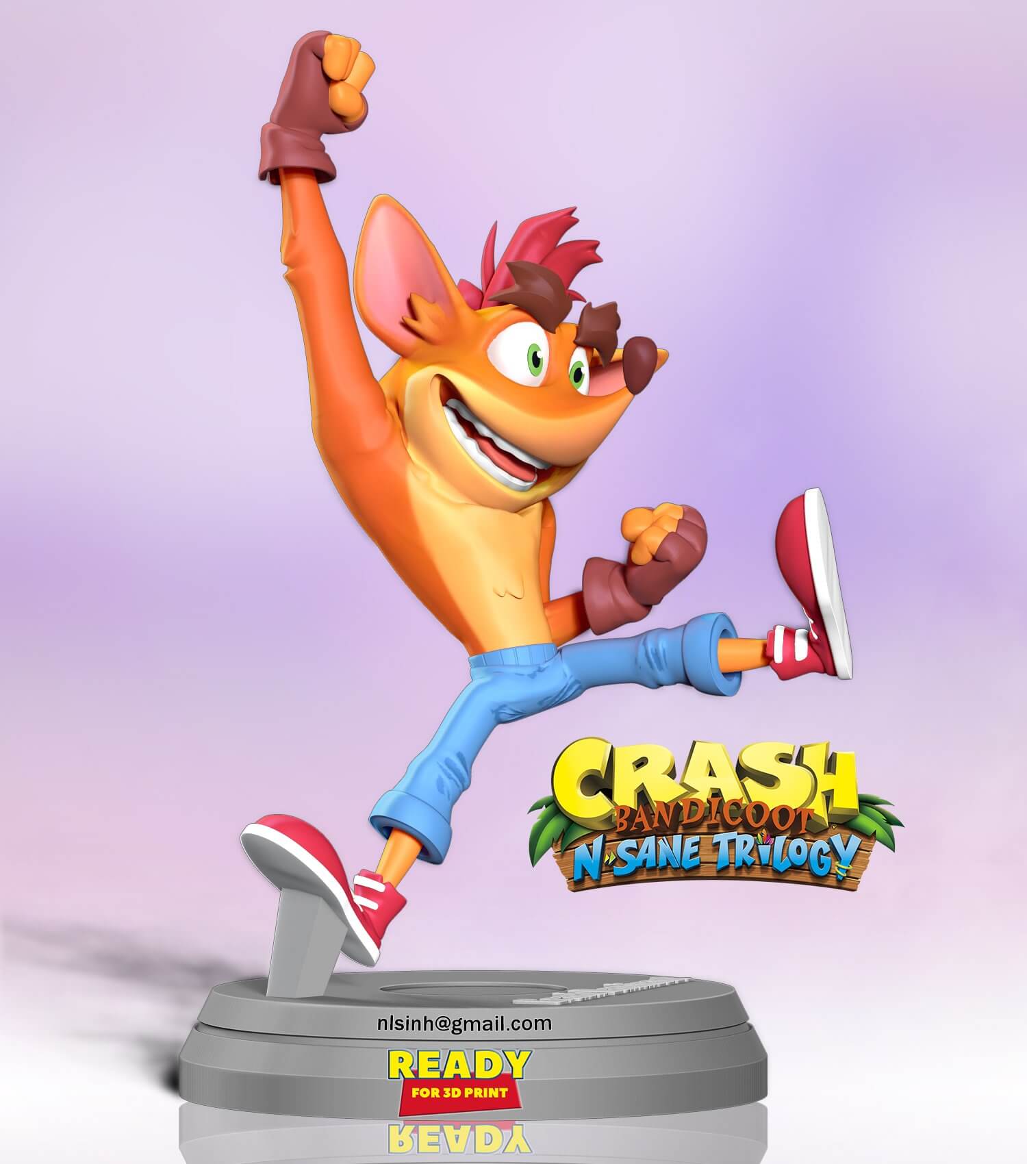 Crash Bandicoot - 3D Model by Sinh Nguyen
