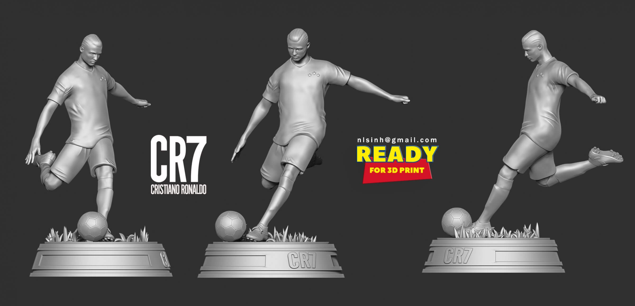Cristiano Ronaldo - CR7 3D Model by Sinh Nguyen
