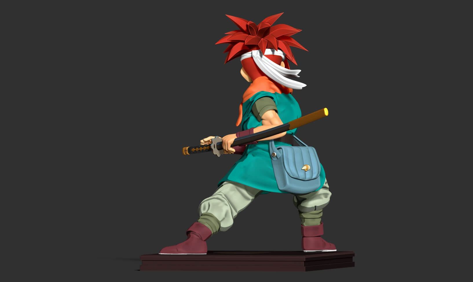 Crono - Chrono Trigger Fanart 3D Model by Sinh Nguyen
