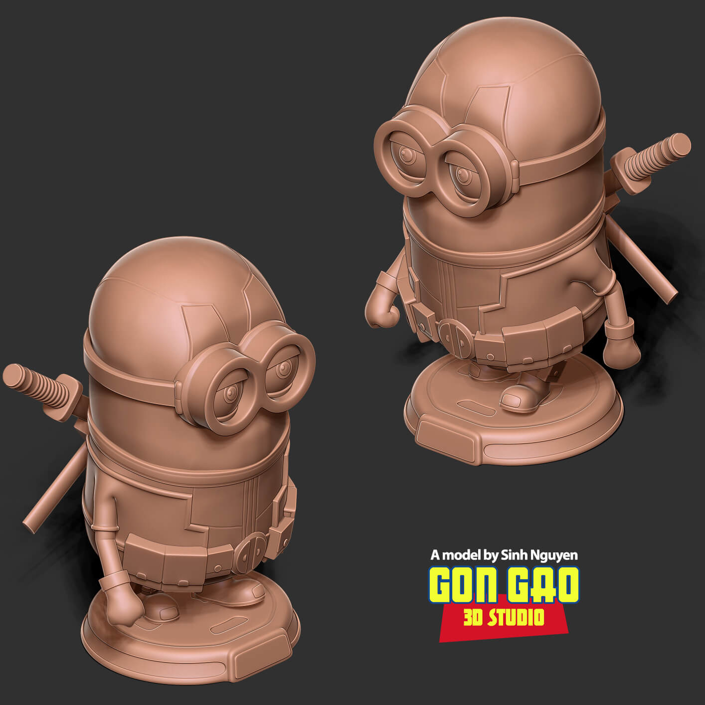 Deadpool Minion - 3D Model by Sinh Nguyen
