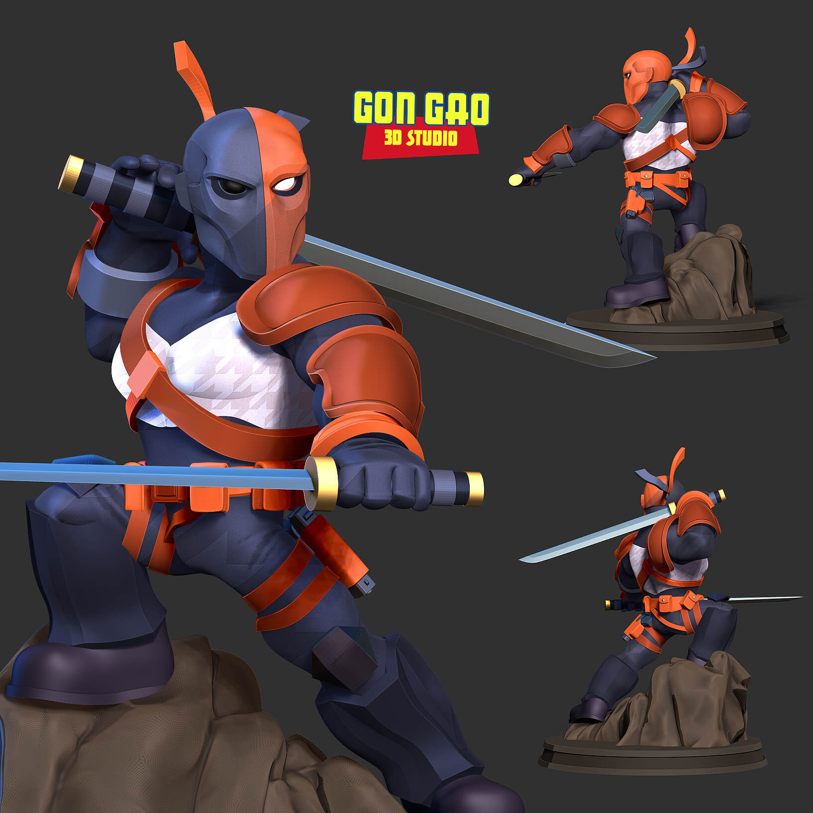 DeathStroke Fanart - 3D Model by Sinh Nguyen