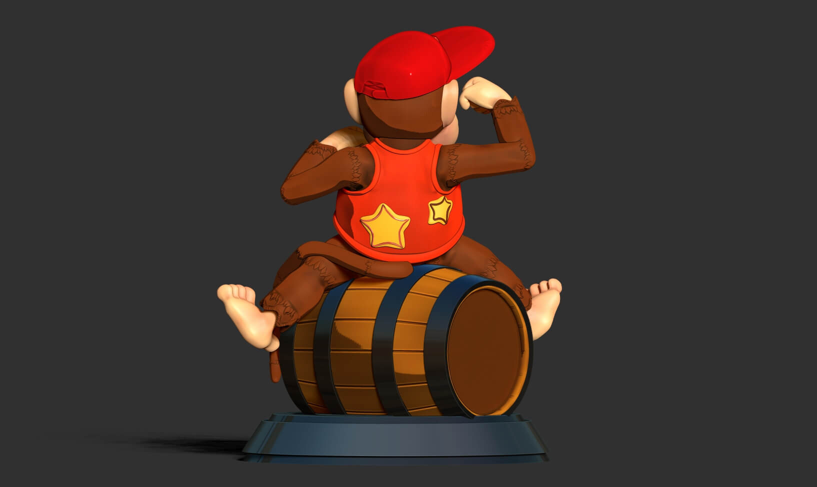 Diddy Kong Fanart - 3D Model by Sinh Nguyen