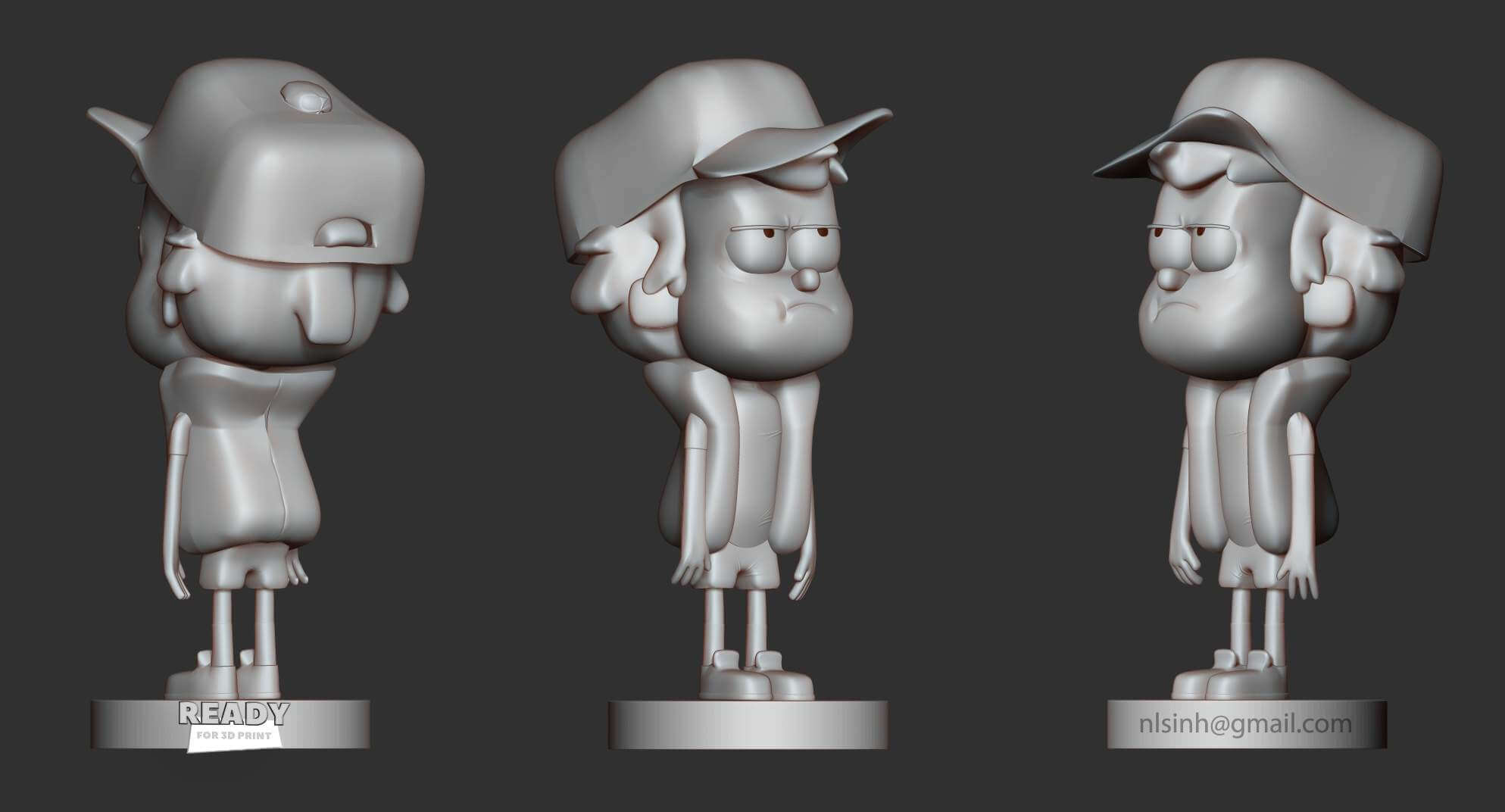 Dipper from Gravity Falls - 3D Model by Sinh Nguyen