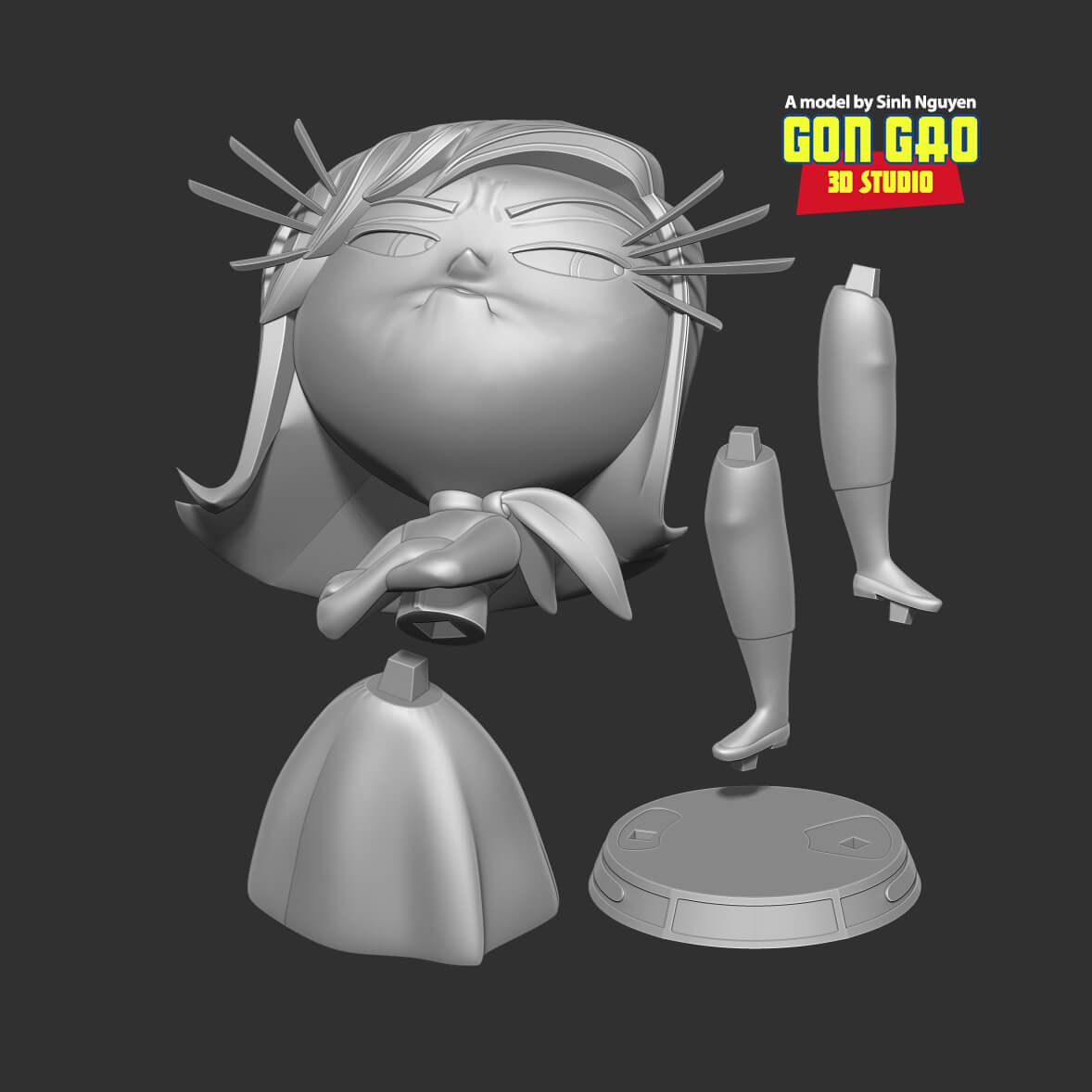 Disgust - Inside Out 2 Fanart 3D Model by Sinh Nguyen