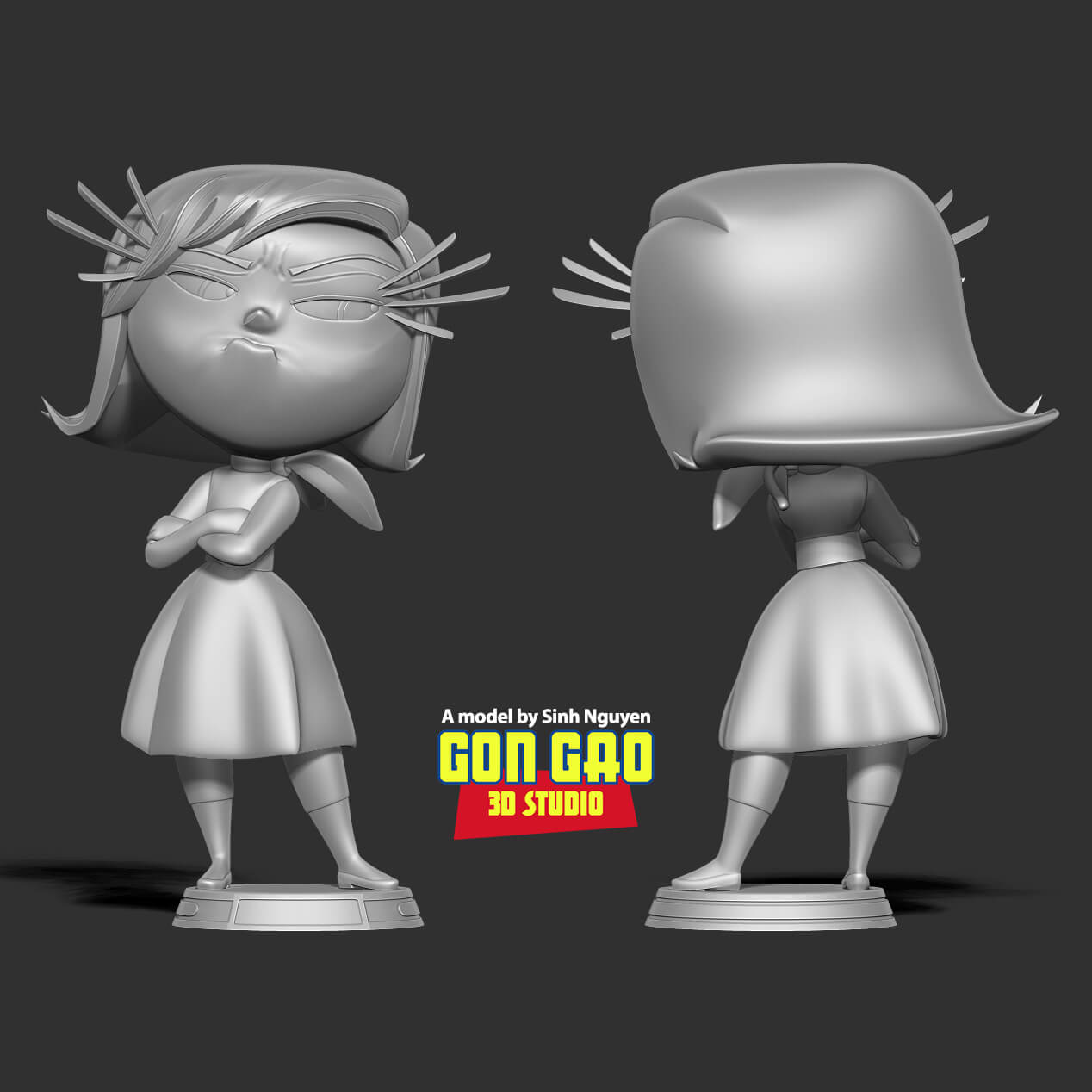 Disgust - Inside Out 2 Fanart 3D Model by Sinh Nguyen