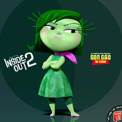 Disgust - Inside Out 2 Fanart 3D Model by Sinh Nguyen