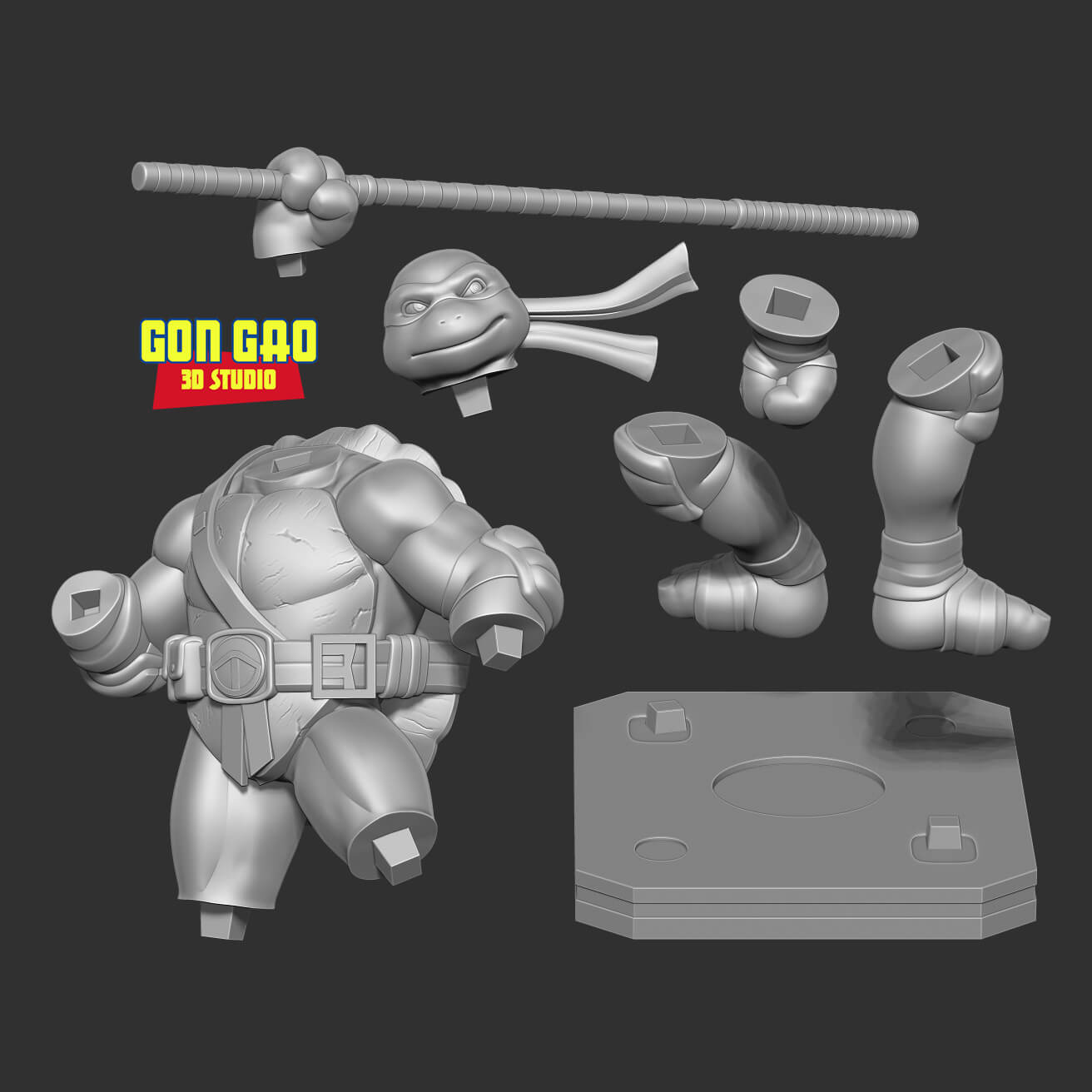 Donatello - TMNT Fanart 3D Model by Sinh Nguyen