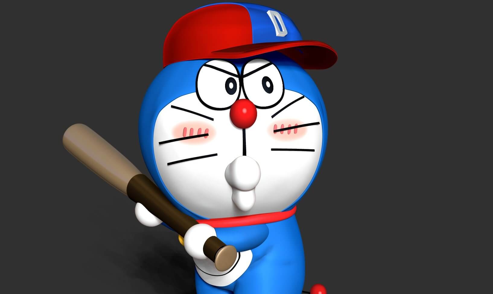 Doraemon - Baseball Player 3D Model by Sinh Nguyen