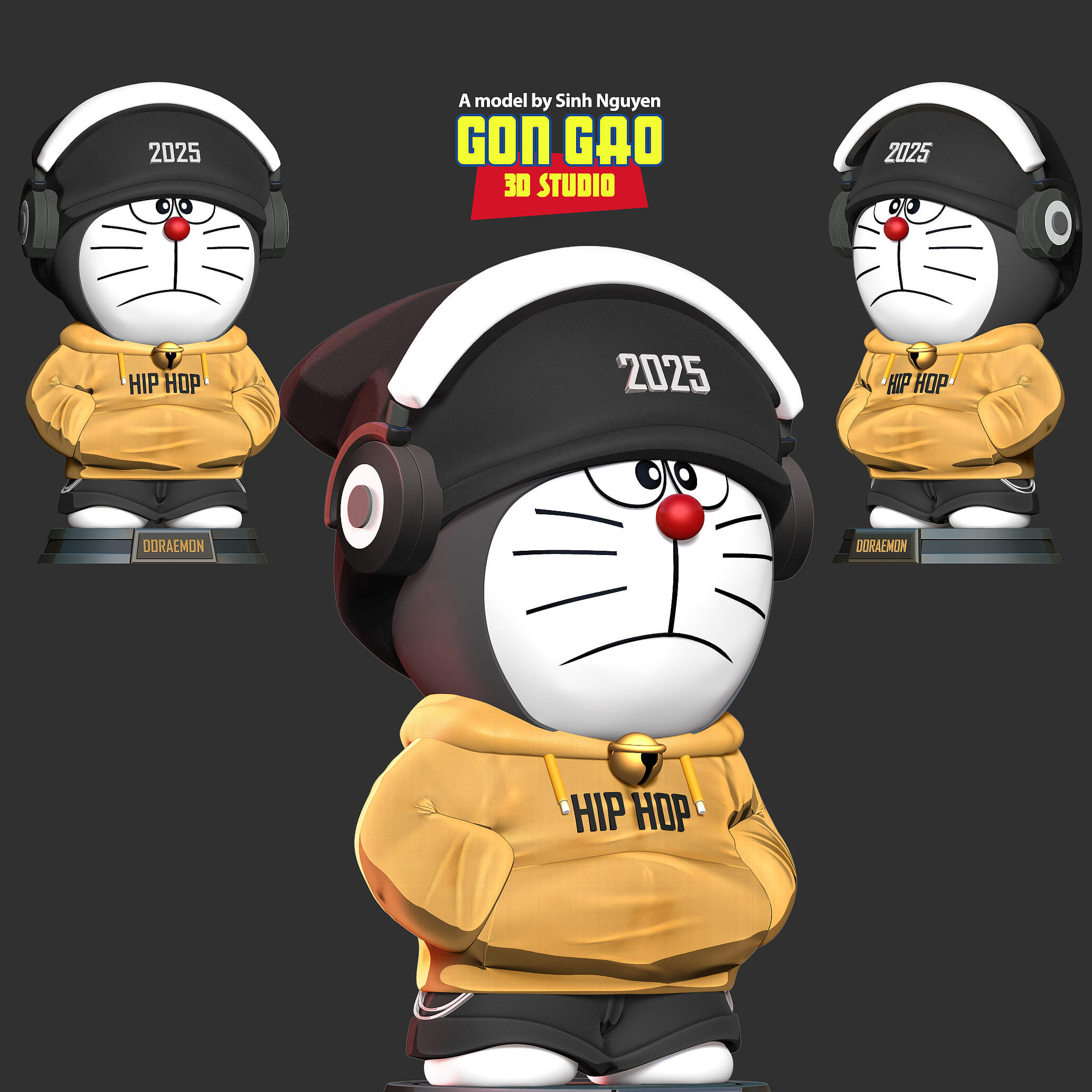 Doraemon Hip Hop - 3D Model by Sinh Nguyen