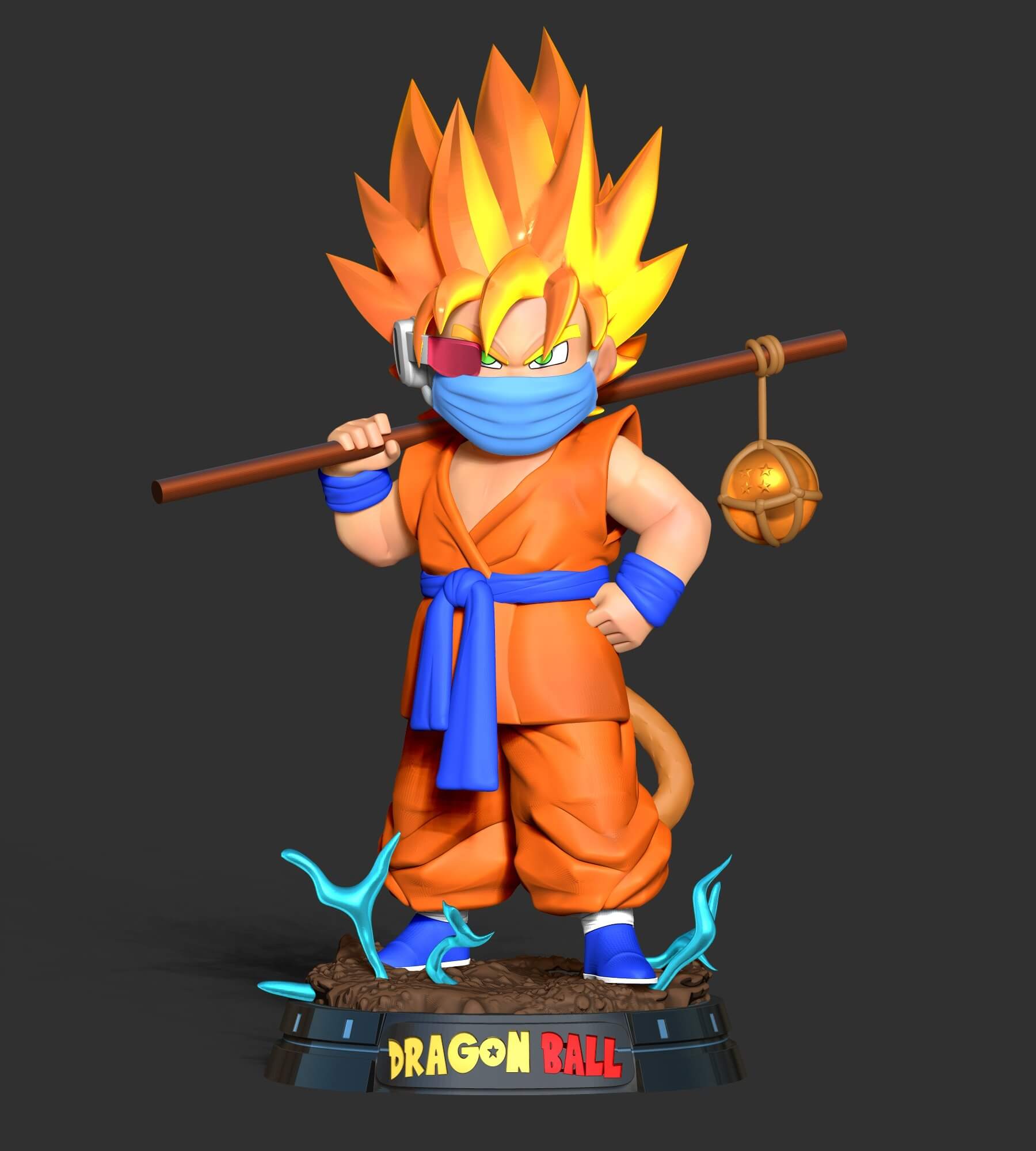 Fat Goku - 3D Model by Sinh Nguyen