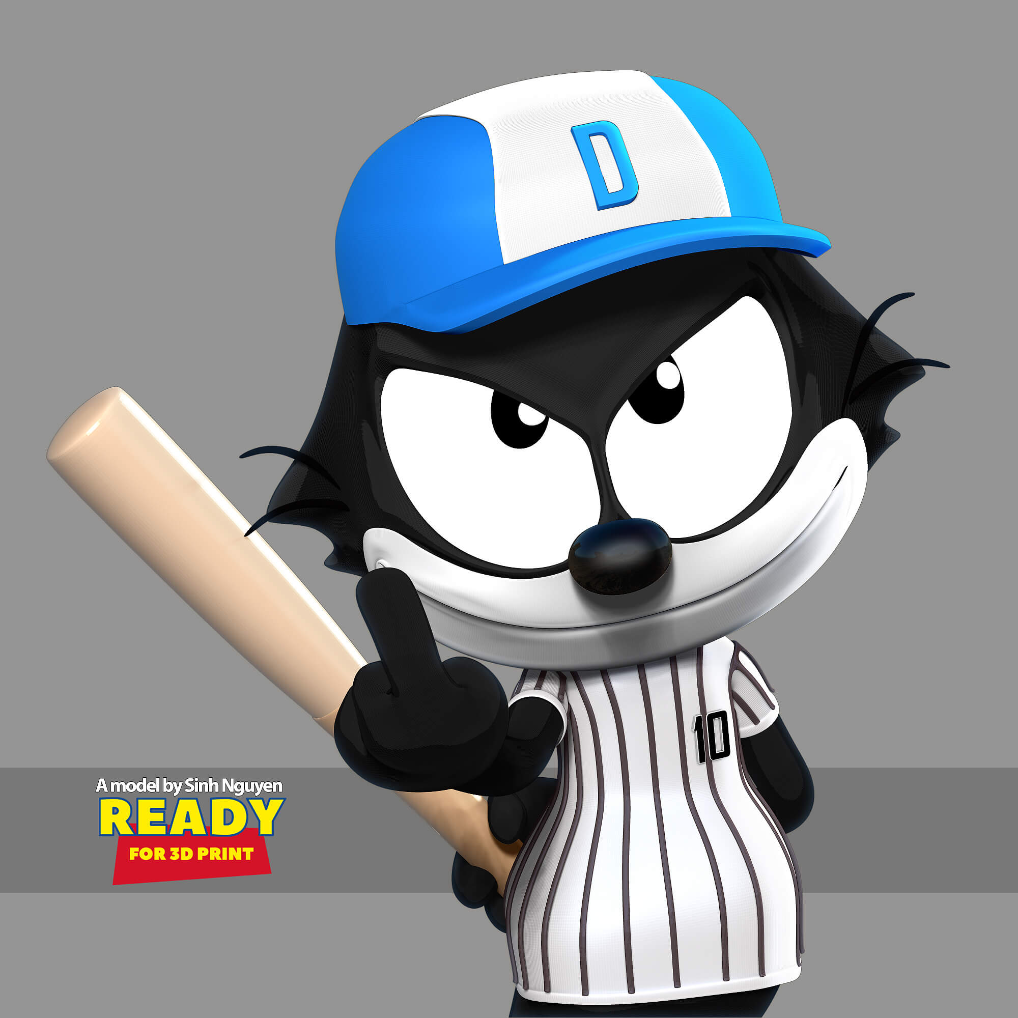 Felix The Cat - Baseball 3D Model by Sinh Nguyen