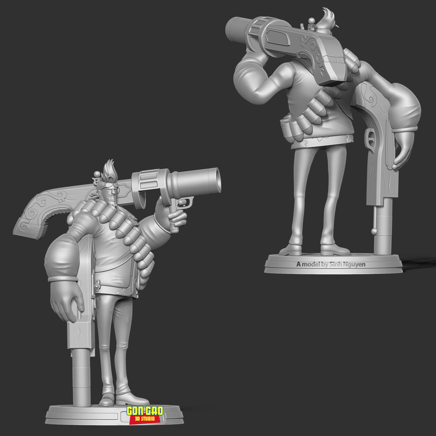 Franky - One Piece Fanart 3D Model by Sinh Nguyen