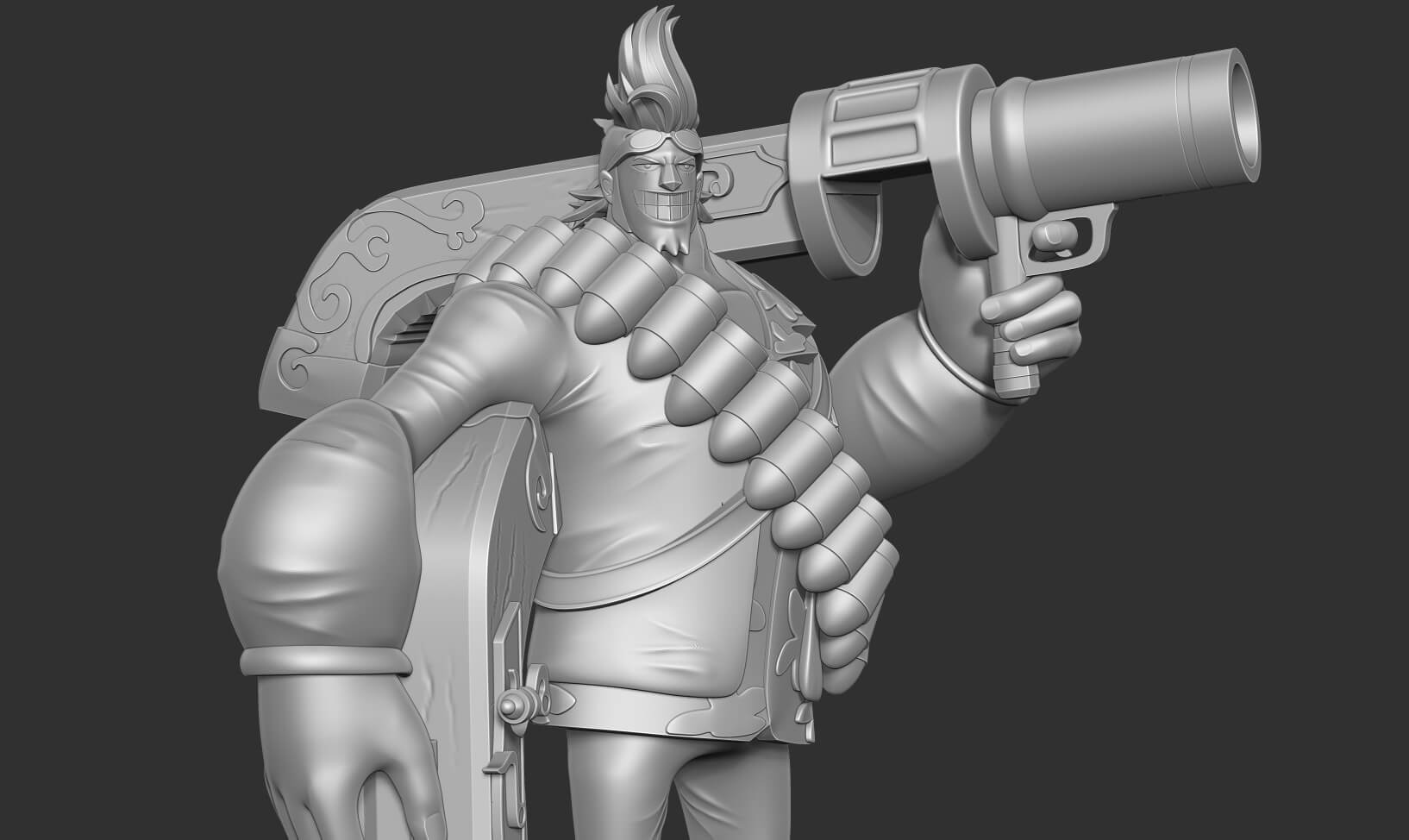Franky - One Piece Fanart 3D Model by Sinh Nguyen