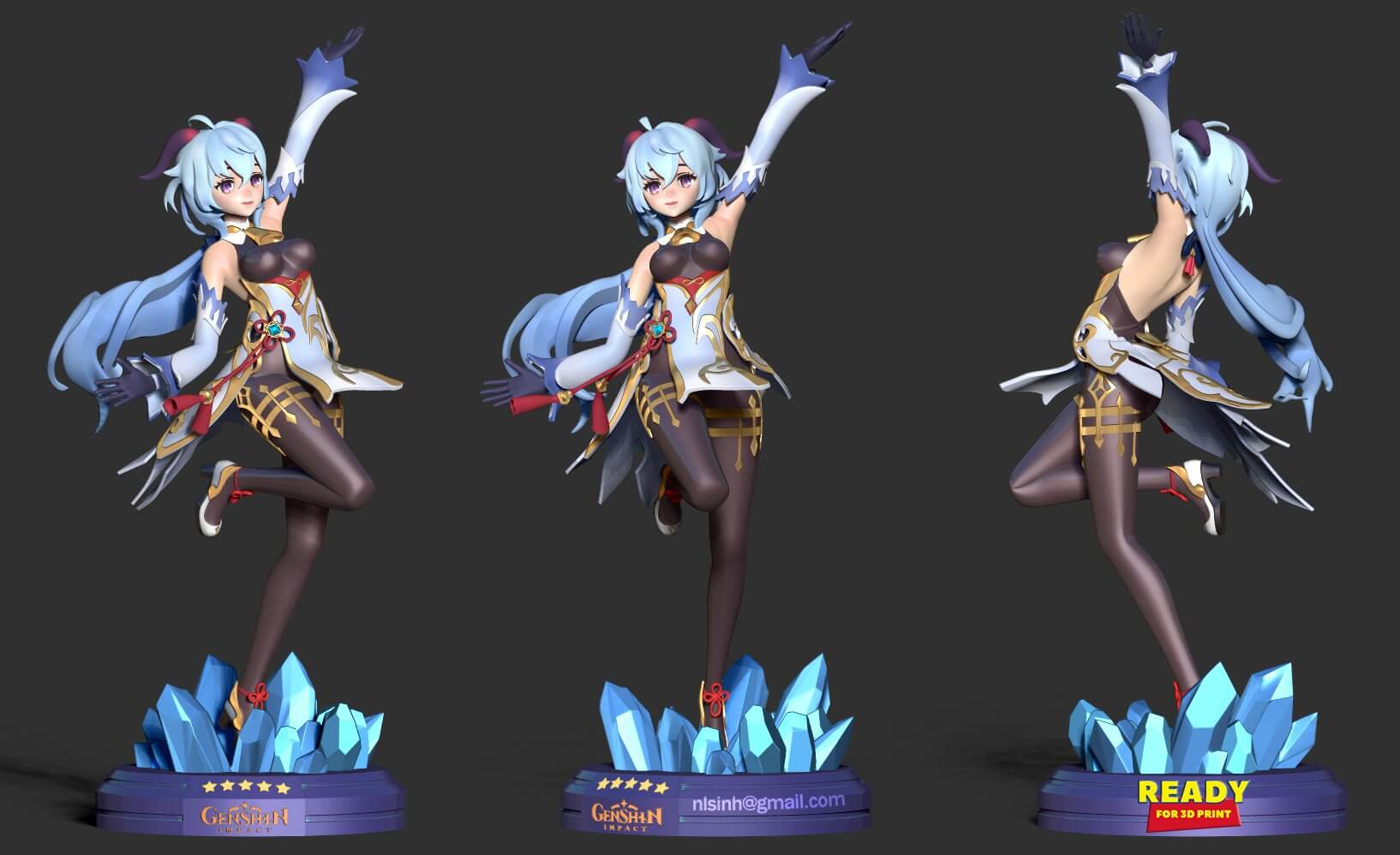 Ganyu - Genshin Impact Fanart 3D Model by Sinh Nguyen