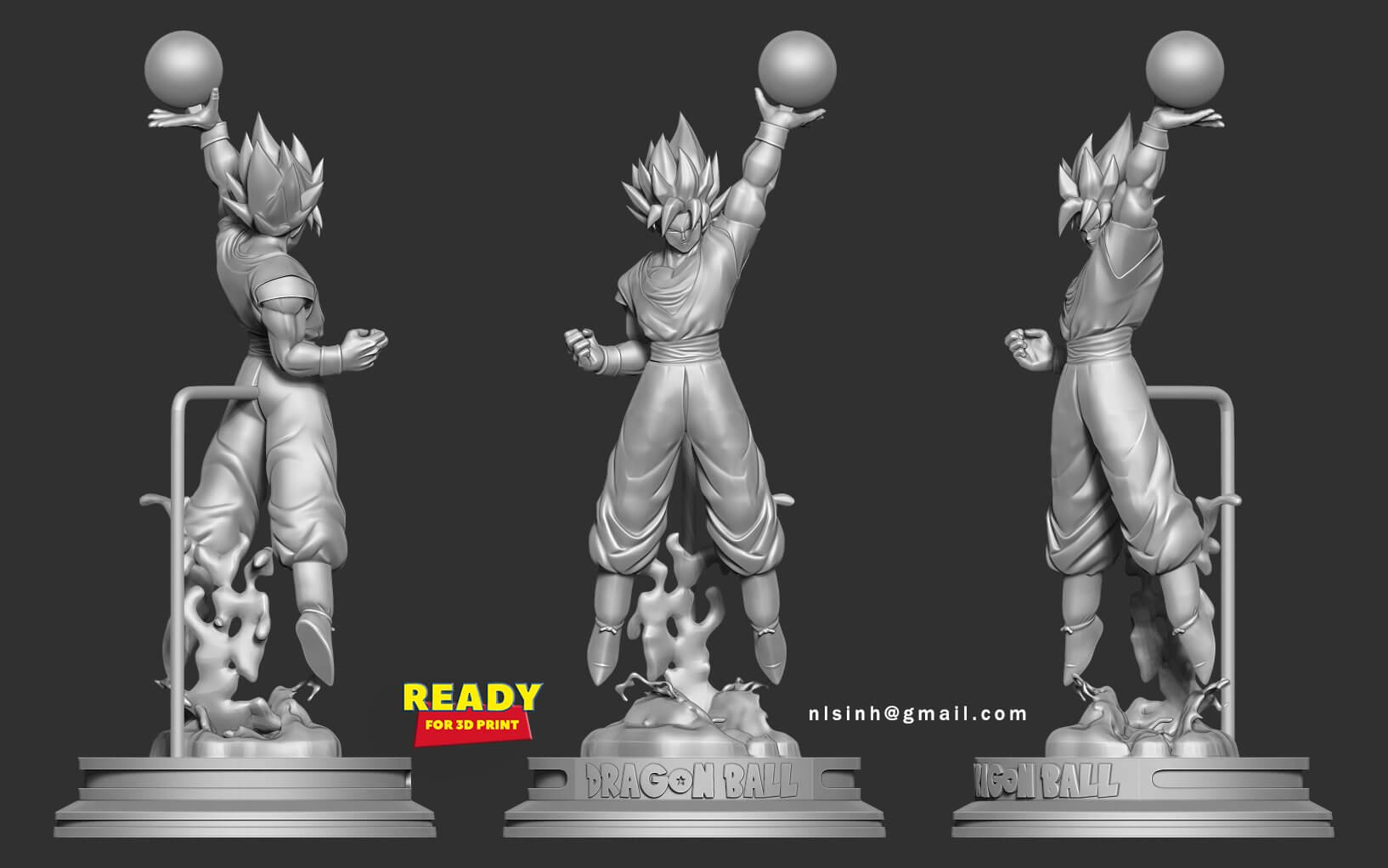 Goku Super Saiyan - 3D Model by Sinh Nguyen