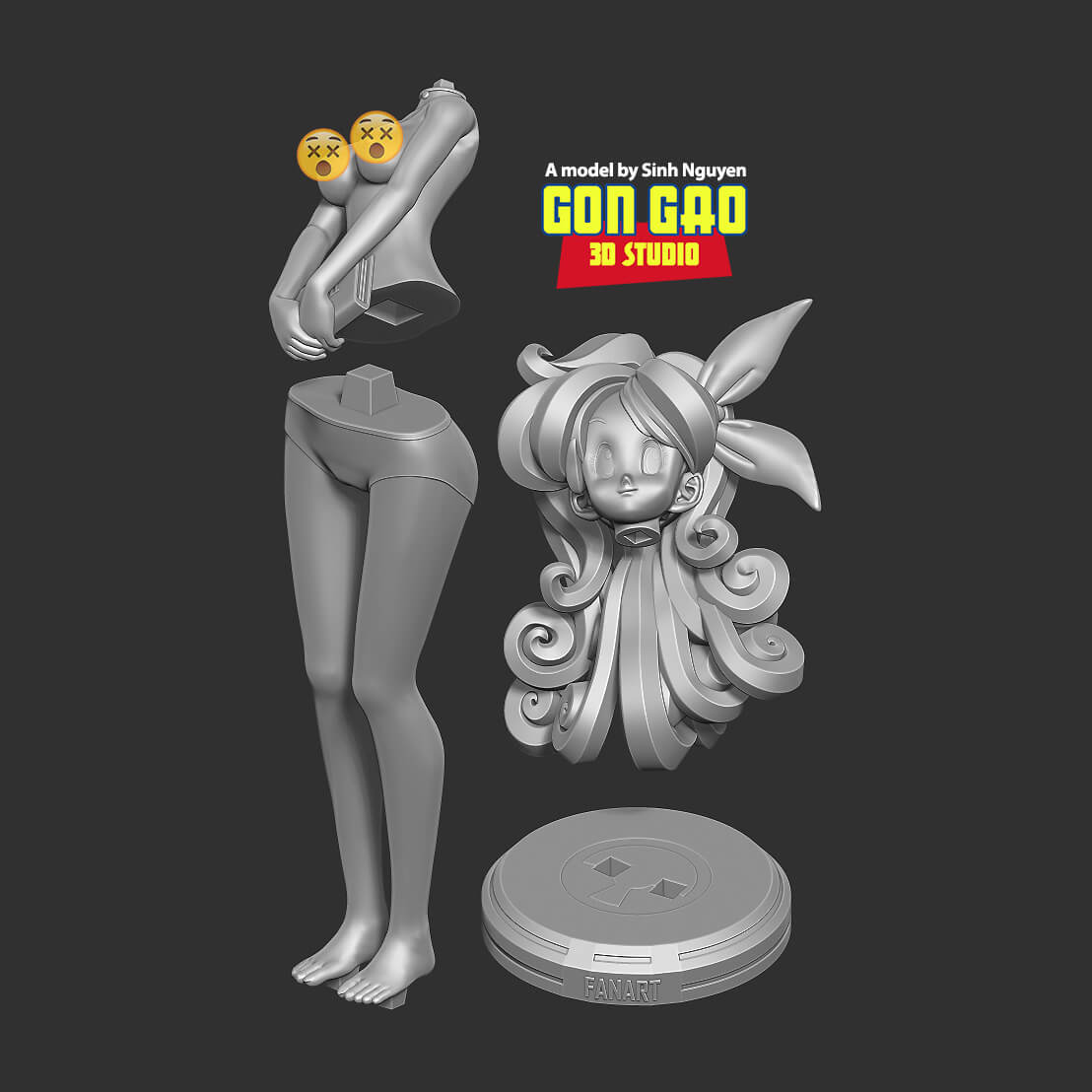 Good Launch - Dragon Ball Fanart 3D Model by Sinh Nguyen