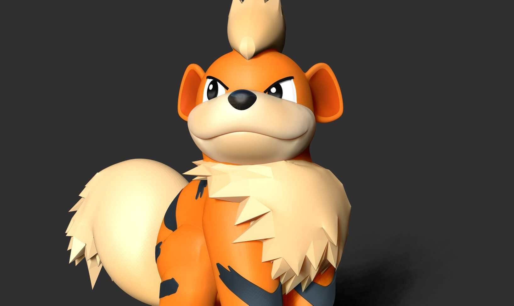 Growlithe - Pokemon Fanart 3D Model by Sinh Nguyen