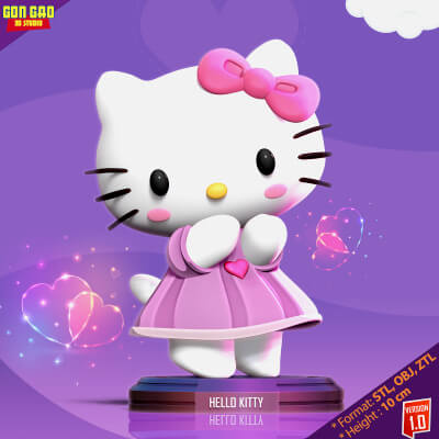 Hello Kitty Is a Ballerina - 3D Model by Sinh Nguyen