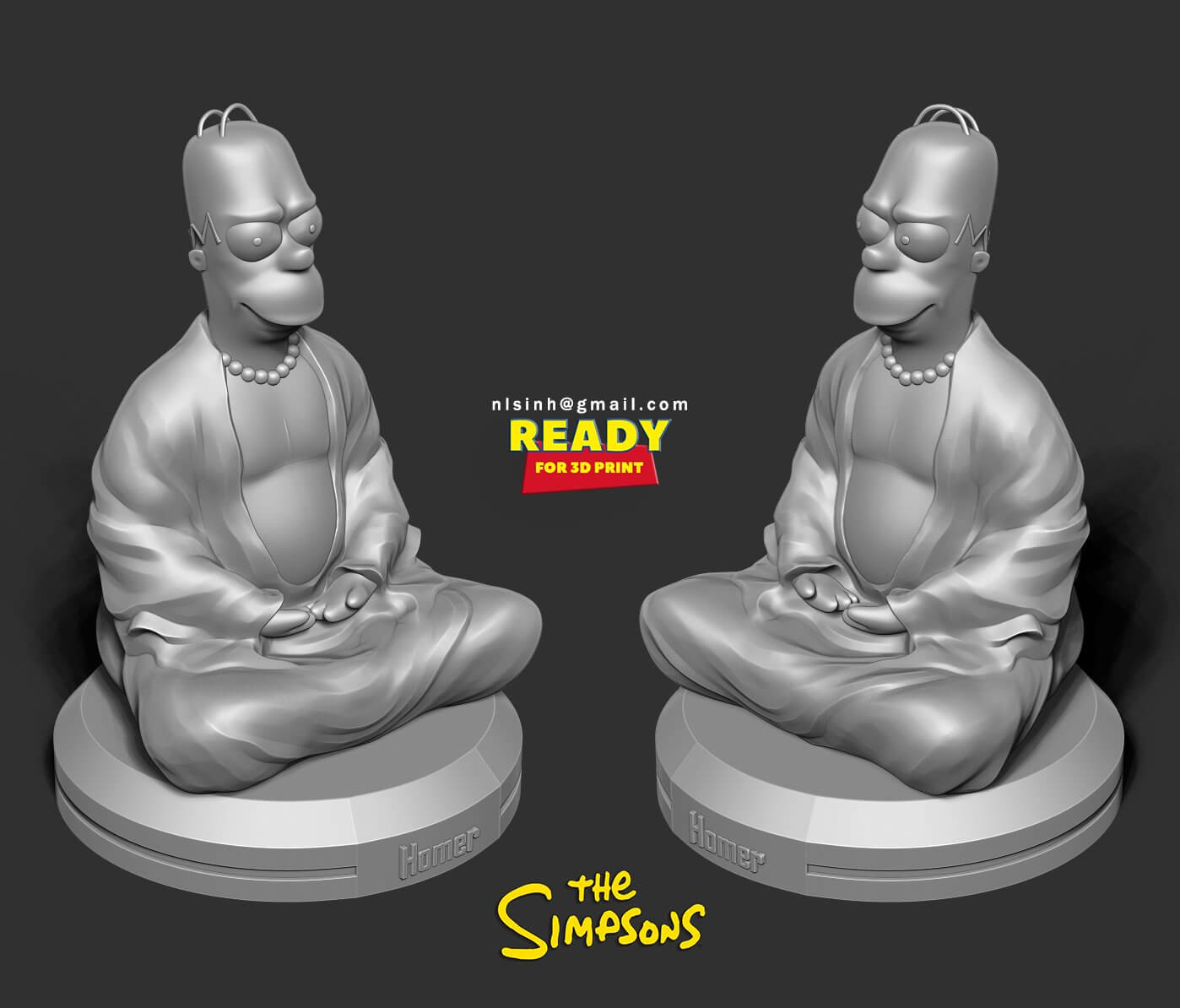 Homer Simpson - 3D Model by Sinh Nguyen