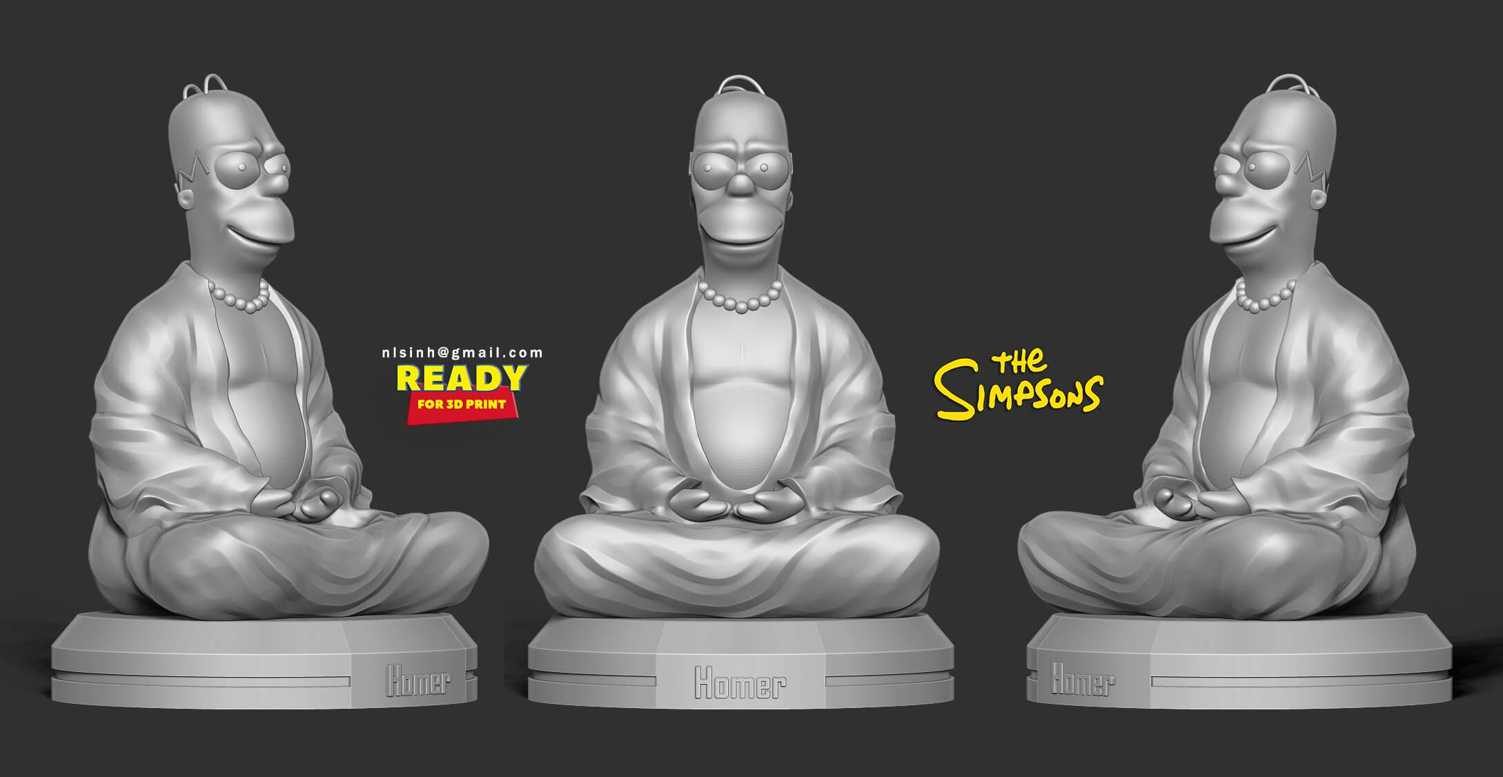 Homer Simpson - 3D Model by Sinh Nguyen