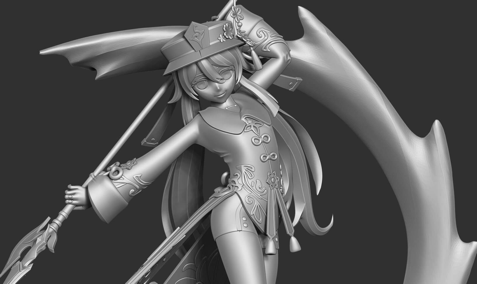 Hu Tao Genshin Impact Fanart 3d Model By Sinh Nguyen
