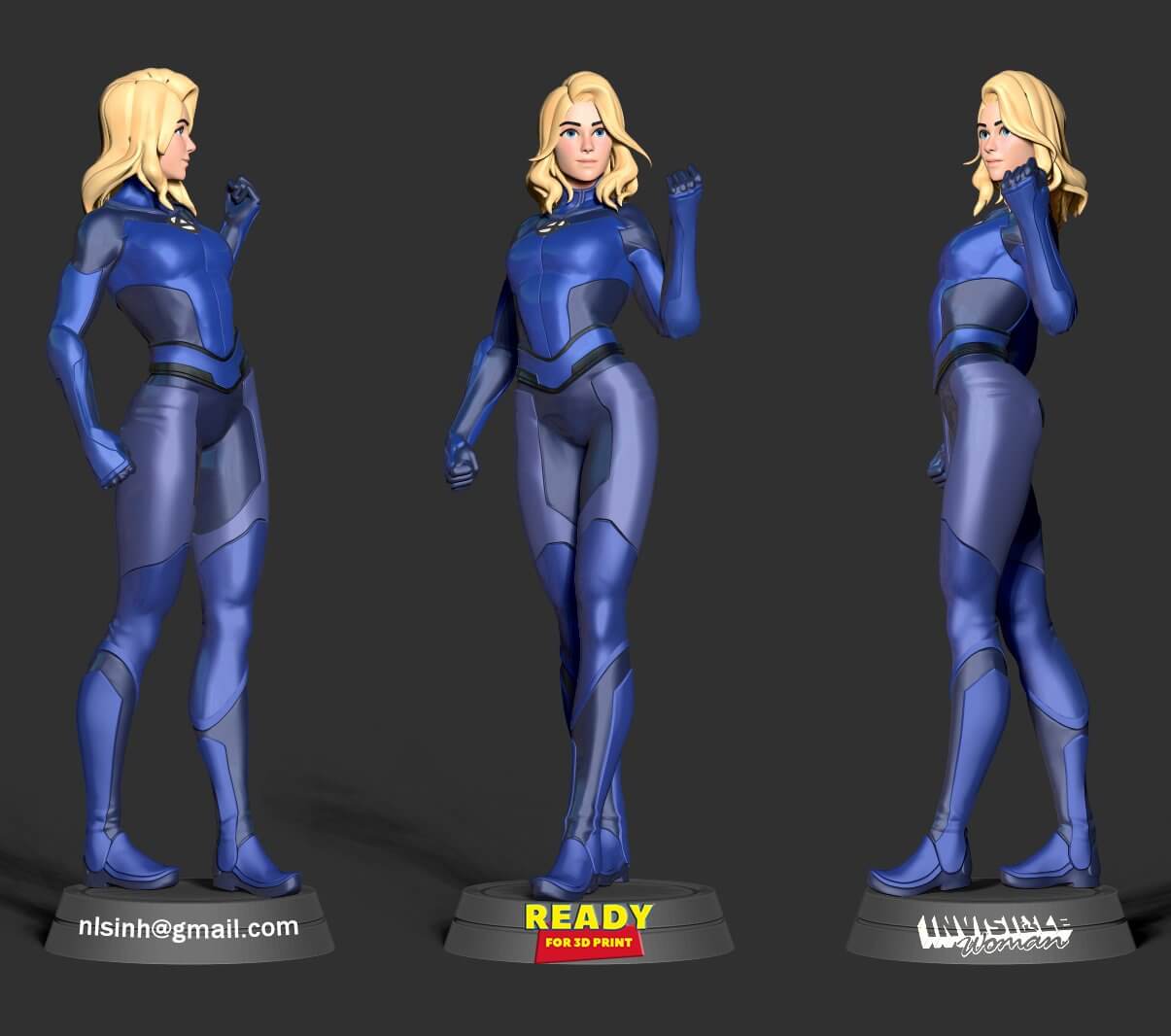 Invisible Woman - 3D Model by Sinh Nguyen