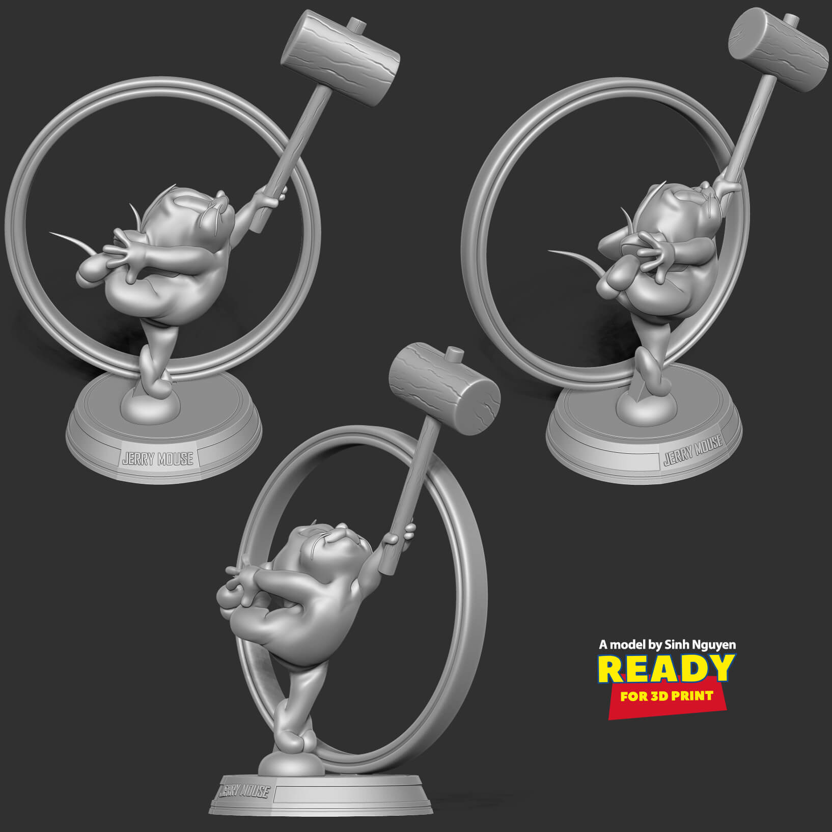Jerry Mouse Fanart - 3D Model by Sinh Nguyen