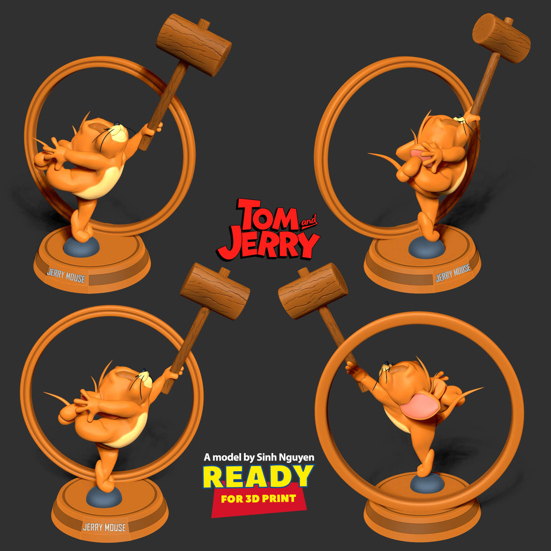 Jerry Mouse Fanart - 3D Model by Sinh Nguyen