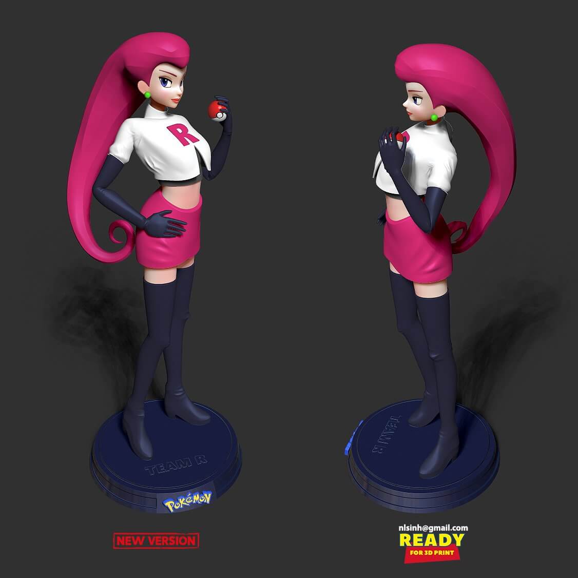 Jessie From Pokemon 3d Model By Sinh Nguyen