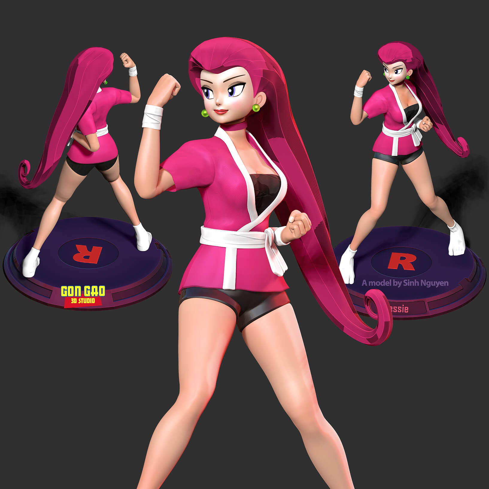 Jessie - Ready To Fight 3D Model by Sinh Nguyen