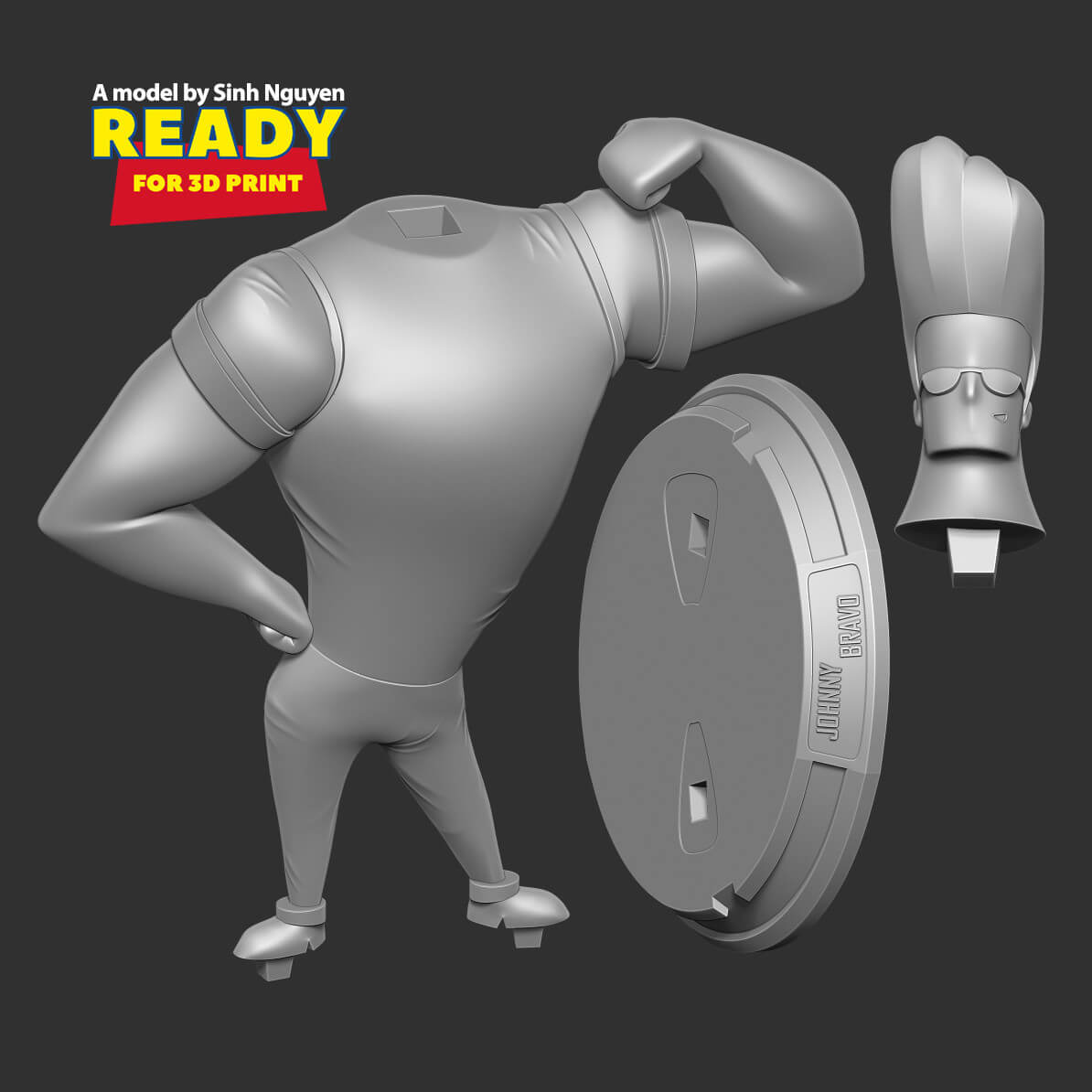 Johnny Bravo - 3D Model by Sinh Nguyen