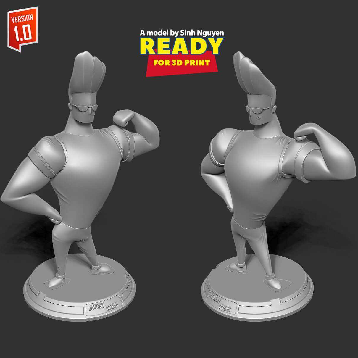 Johnny Bravo - 3D Model by Sinh Nguyen