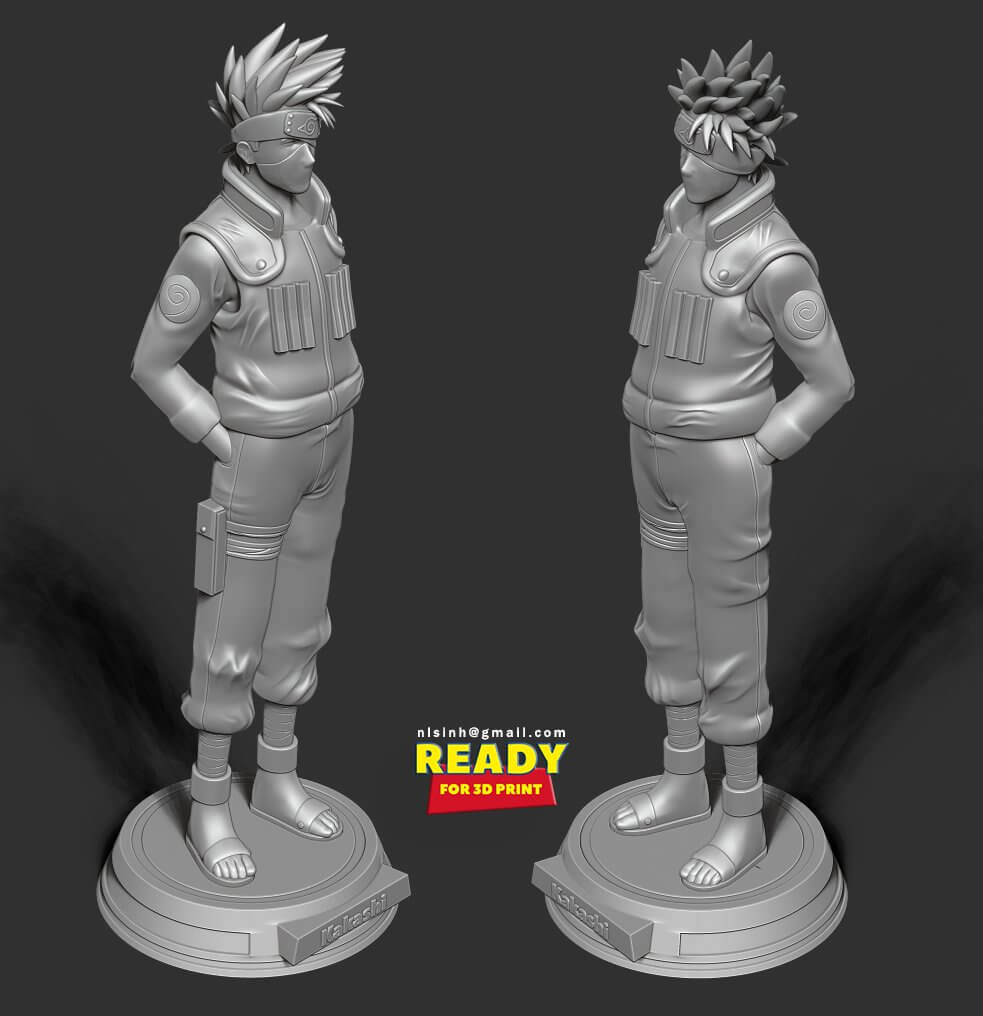Kakashi - Naruto Fanart 3D Model by Sinh Nguyen