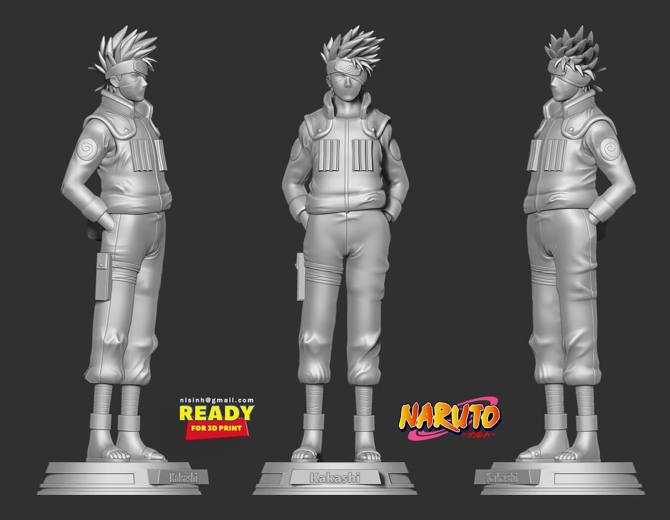 Kakashi - Naruto Fanart 3D Model by Sinh Nguyen