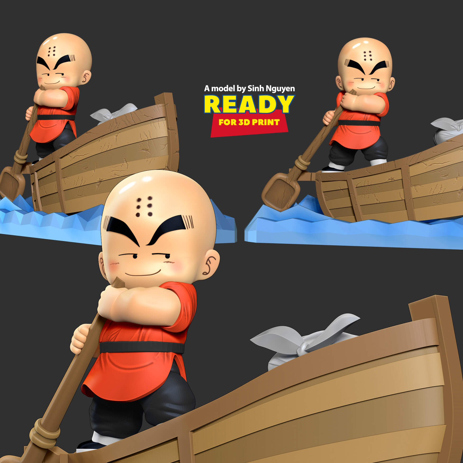 Kid Krillin - 3D Model by Sinh Nguyen