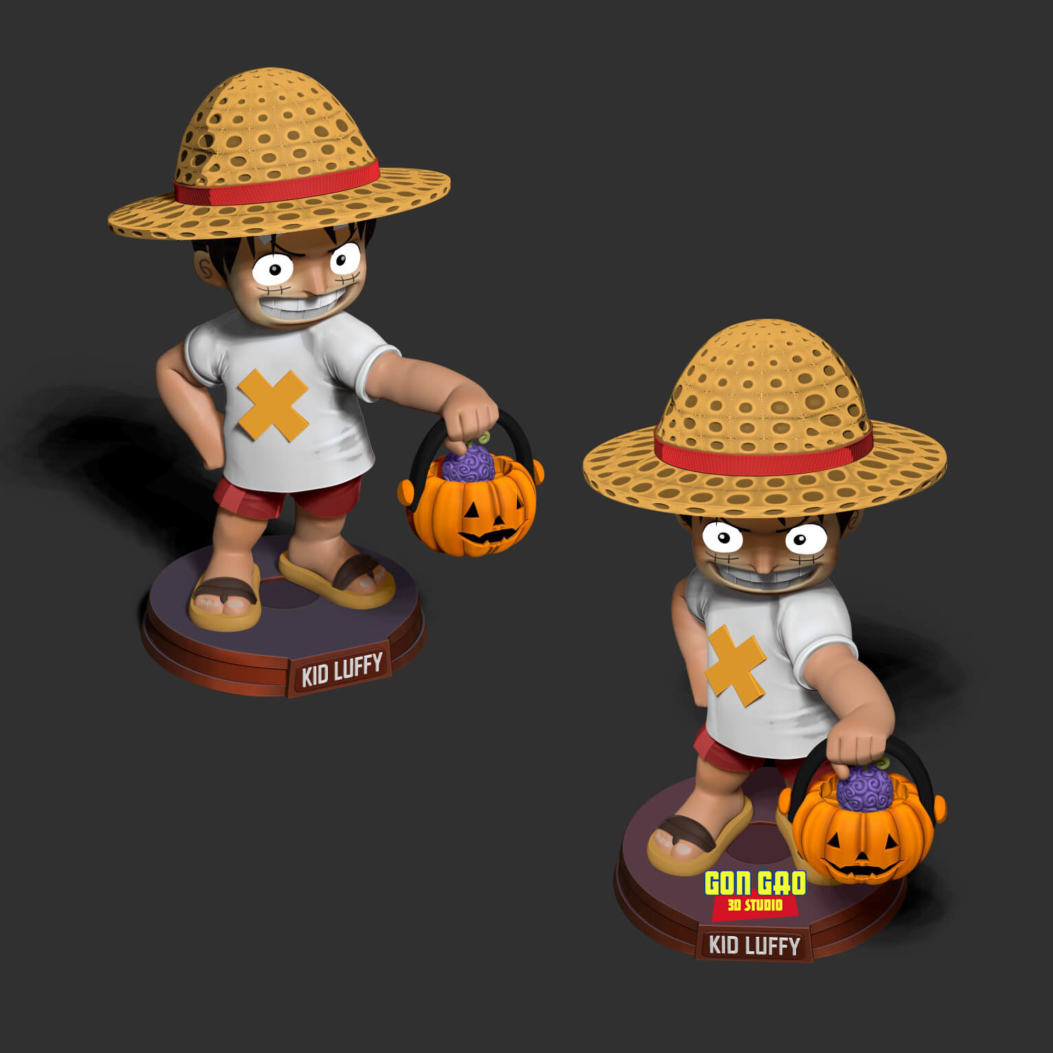 Kid Luffy - Halloween Fanart 3D Model by Sinh Nguyen