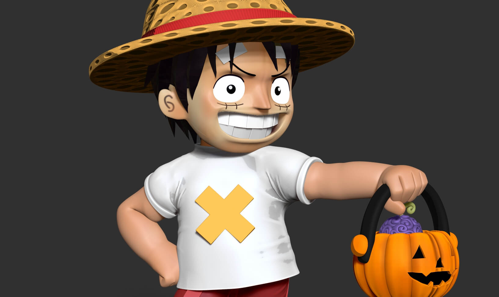 Kid Luffy - Halloween Fanart 3D Model by Sinh Nguyen