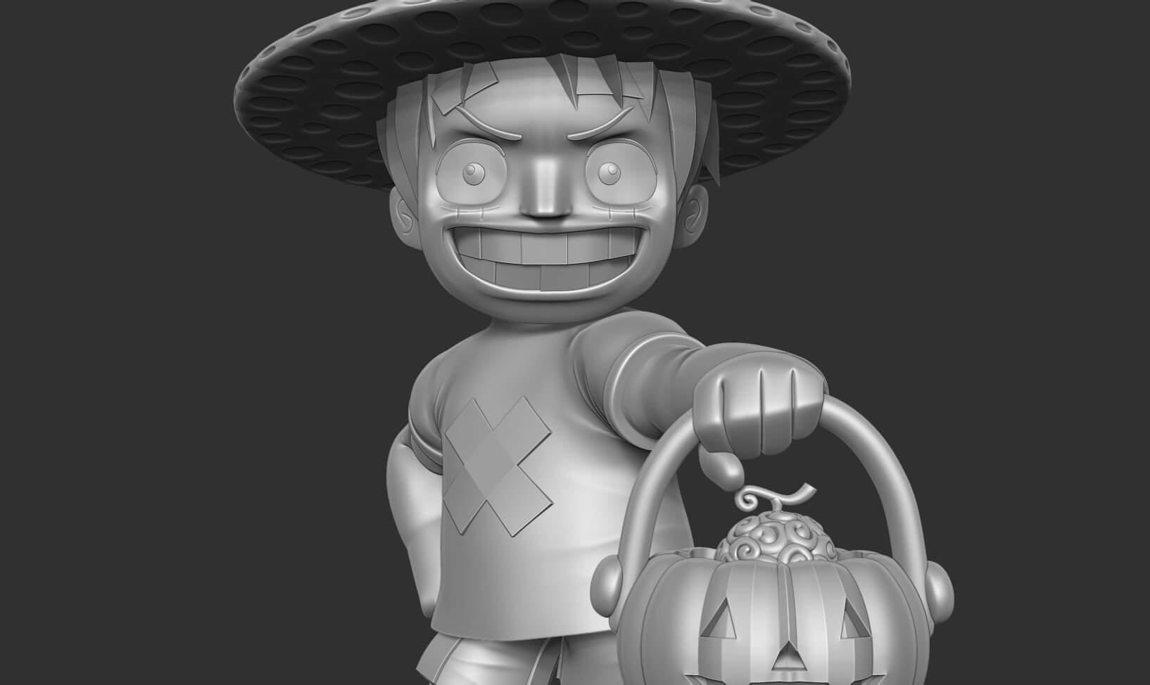 Kid Luffy - Halloween Fanart 3D Model by Sinh Nguyen