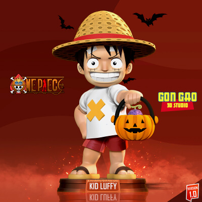 Kid Luffy - Halloween Fanart 3D Model by Sinh Nguyen